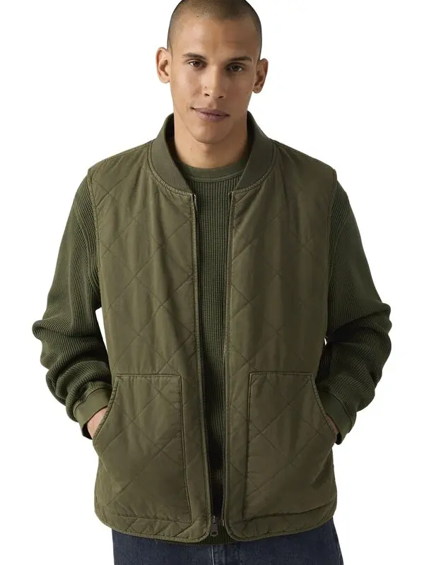 LEVI'S Quilted Utility Vest - Olive