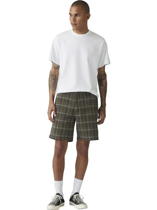 LEVI'S Xx Chino Relaxed Fit Shorts - Ares Plaid Black Cof