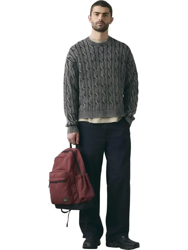 LEVI'S Carmel Cable Crew Sweater - Phantom