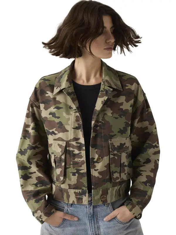 LEVI'S Marlowe Cropped Utility Heritage Jacket - Waller Camo Cover