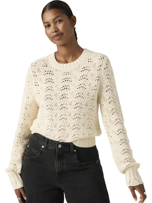LEVI'S Long-sleeve Crochet Pullover Sweater - Pristine