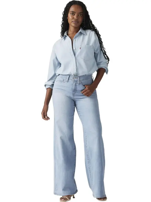 LEVI'S 318 Shaping Wide Leg Jeans - Tall Glass Of Water