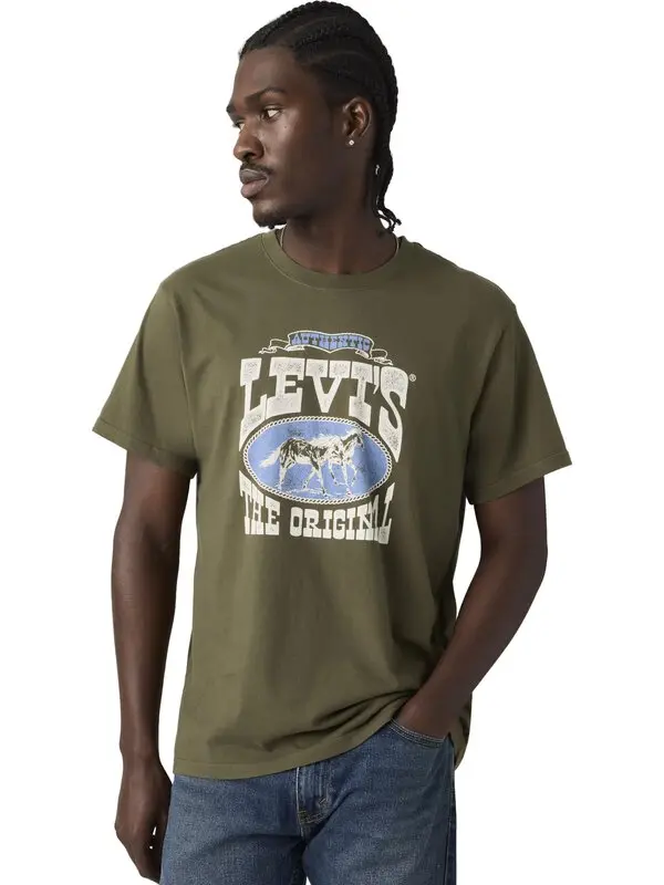 LEVI'S Relaxed Fit Short-sleeve Graphic T-shirt - Levis Horse Poster Olive