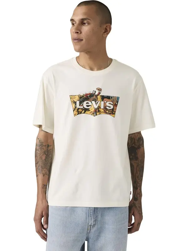 LEVI'S Relaxed Graphic T-shirt - Cowboy Fill Egret