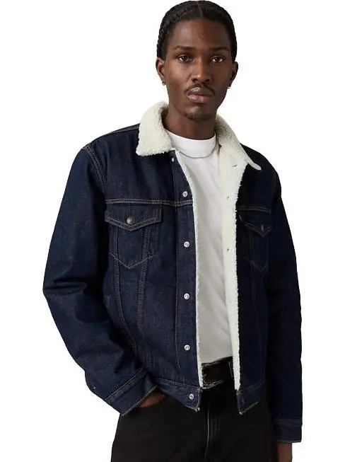 LEVI'S Type Iii Sherpa Trucker Jacket - Give It A Rinse Sher
