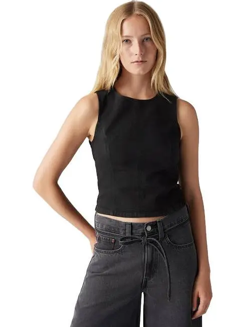LEVI'S Topanga Denim Tank Top - Black Rose