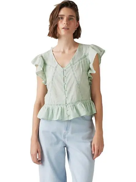 LEVI'S Aniston Short-sleeve Blouse - Silt Green