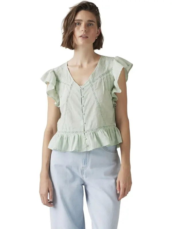 LEVI'S Aniston Short-sleeve Blouse - Silt Green
