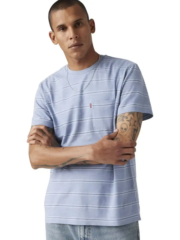 LEVI'S Classic Pocket T-shirt - Dino Stripe Cliff