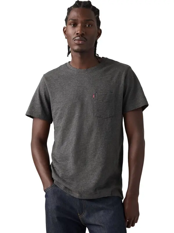 LEVI'S Classic Pocket T-shirt - Dark Heather Grey