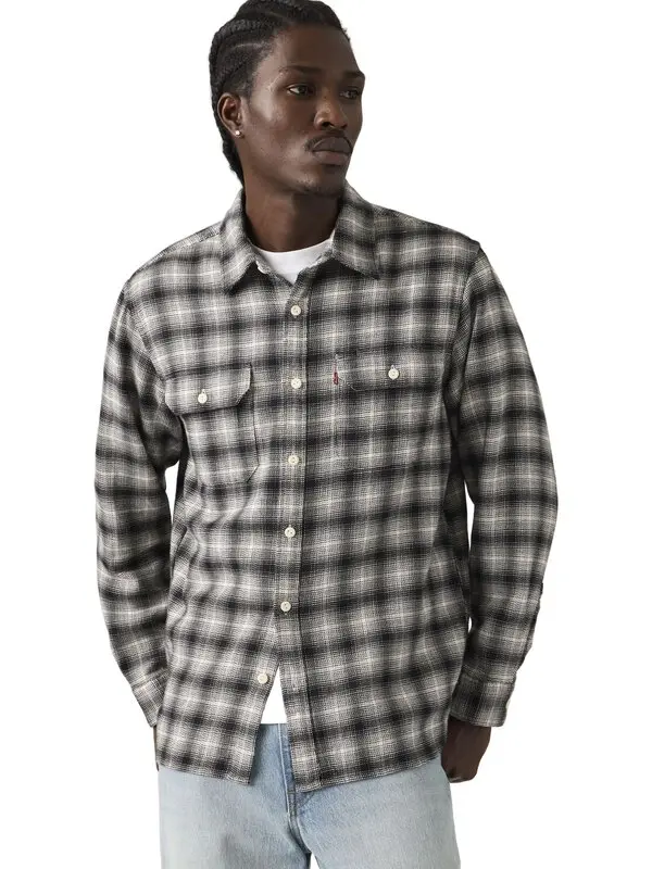 LEVI'S Jackson Worker Overshirt - Kana Plaid Jet Black