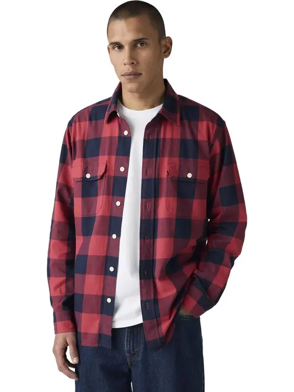 LEVI'S Classic Worker Overshirt - Albany Plaid Jalapeno