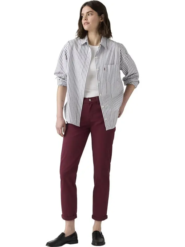 LEVI'S Mid-rise Boyfriend Pants - Merlot
