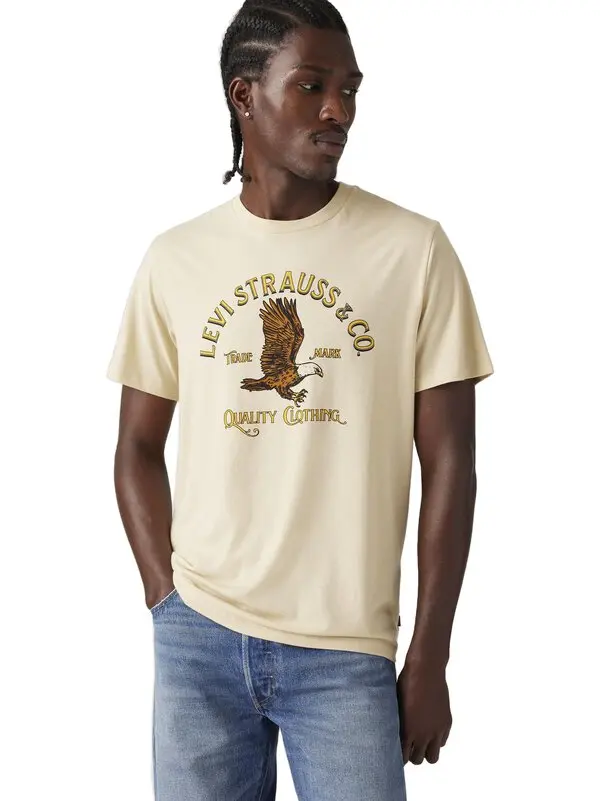 LEVI'S Classic Graphic T-shirt - Heritage Americana Eagle Bleached Sand