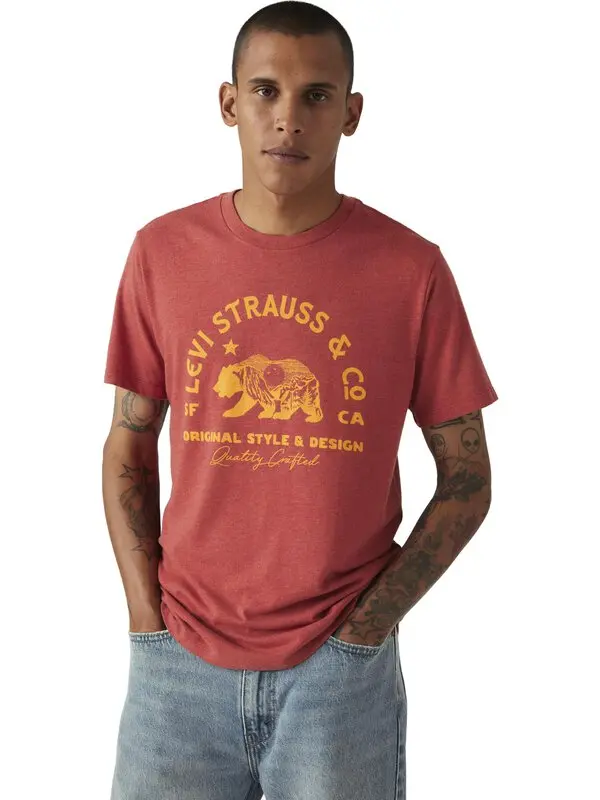 LEVI'S Classic Graphic T-shirt - Heritage Americana Bear Baked Apple