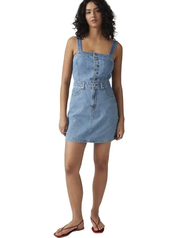 LEVI'S Iconic Button-up Mini Denim Dress - Chill Day