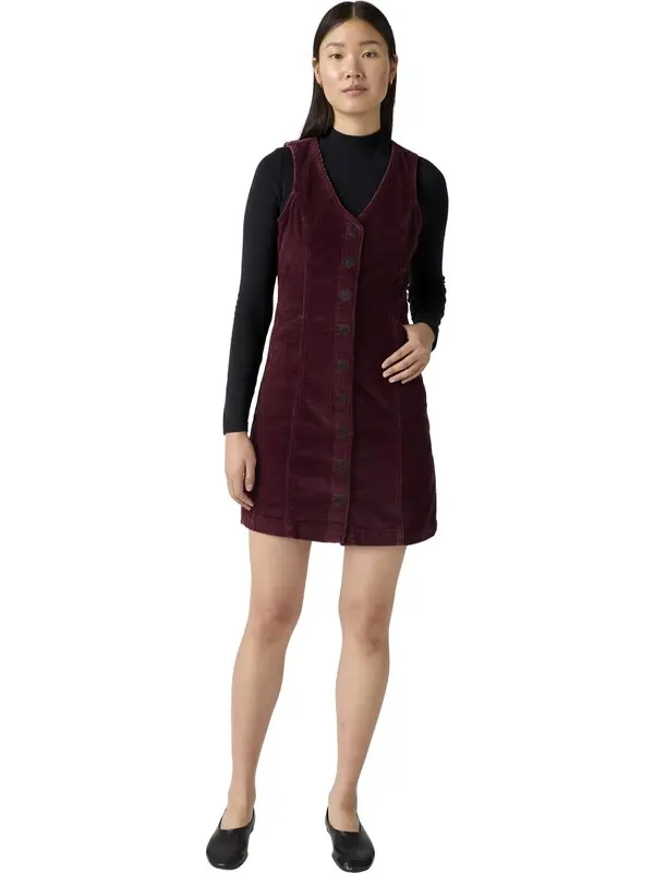 LEVI'S Vianna Vest Dress - Merlot