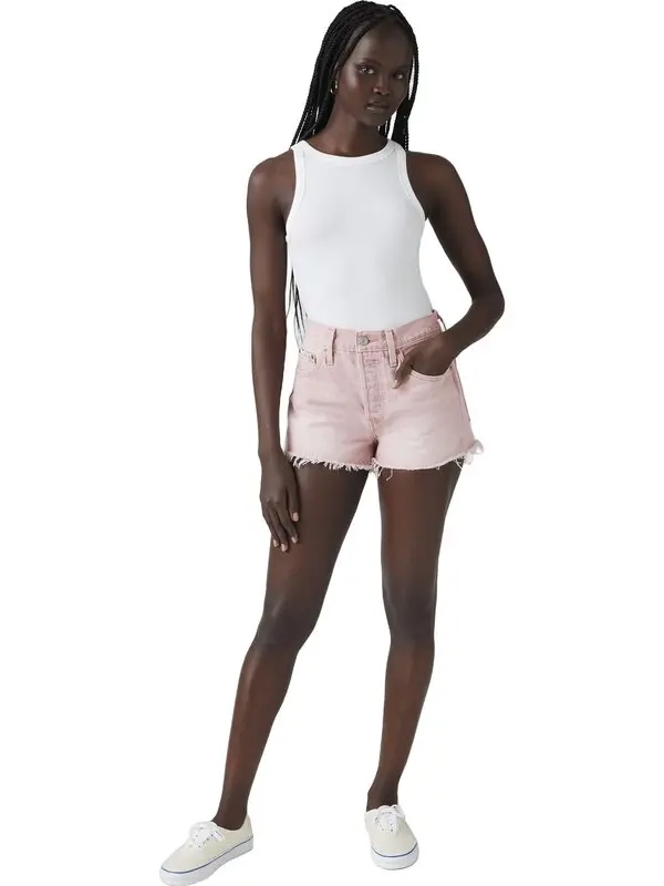 LEVI'S 501 Original Fit High Rise Shorts - Scraped Pale Mauve