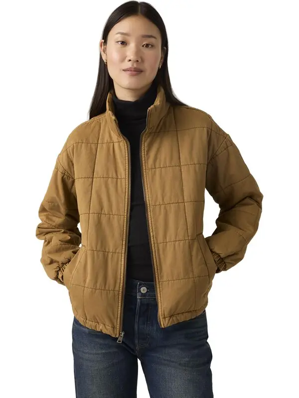 LEVI'S Box Quilted Relaxed Cotton Jacket - Tobacco