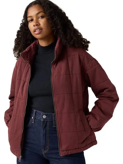LEVI'S Box Quilted Relaxed Cotton Jacket - Port