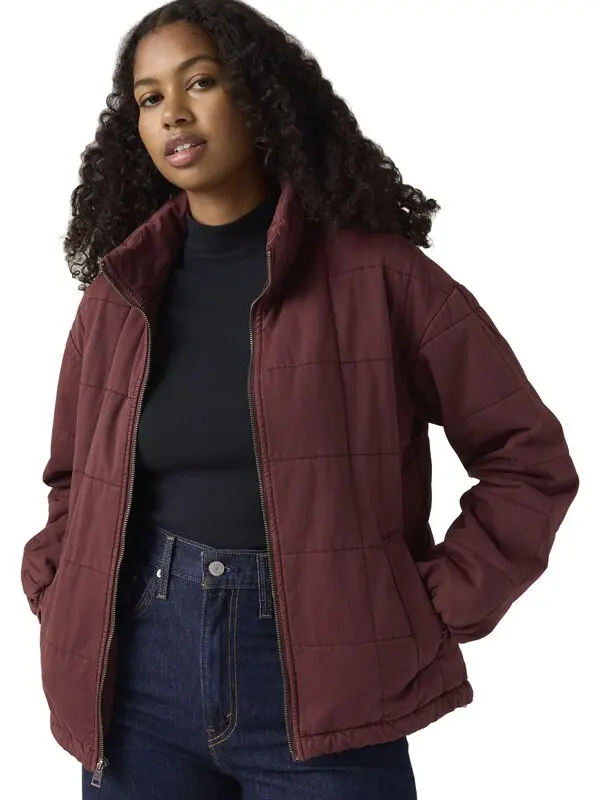 LEVI'S Box Quilted Relaxed Cotton Jacket - Port
