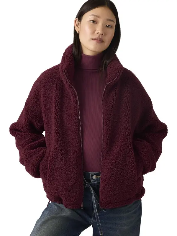 LEVI'S Zip Front Sherpa Jacket - Port