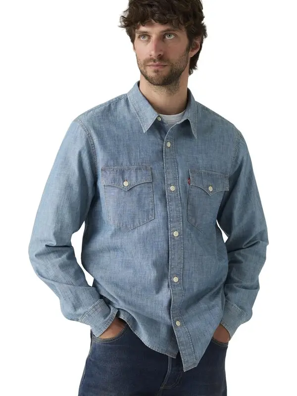 LEVI'S Relaxed Fit Western Shirt Chambray - Blue Dreams Chambray
