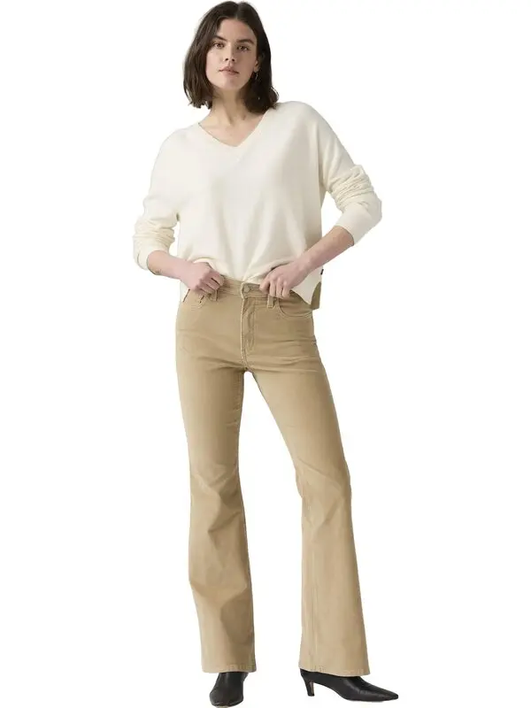 LEVI'S 726 High-rise Flare Corduroy Pants - Travertine