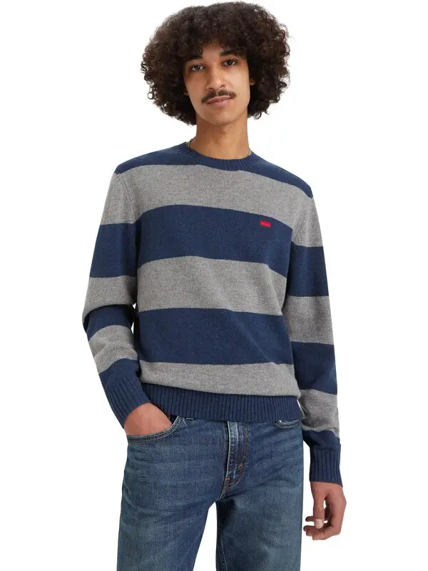 LEVI'S Original Housemark Sweater - Calloway Stripe Sargasso Sea