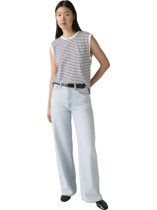 LEVI'S Ribcage Wide-leg Linen+ Denim Jeans - Luxury Trip