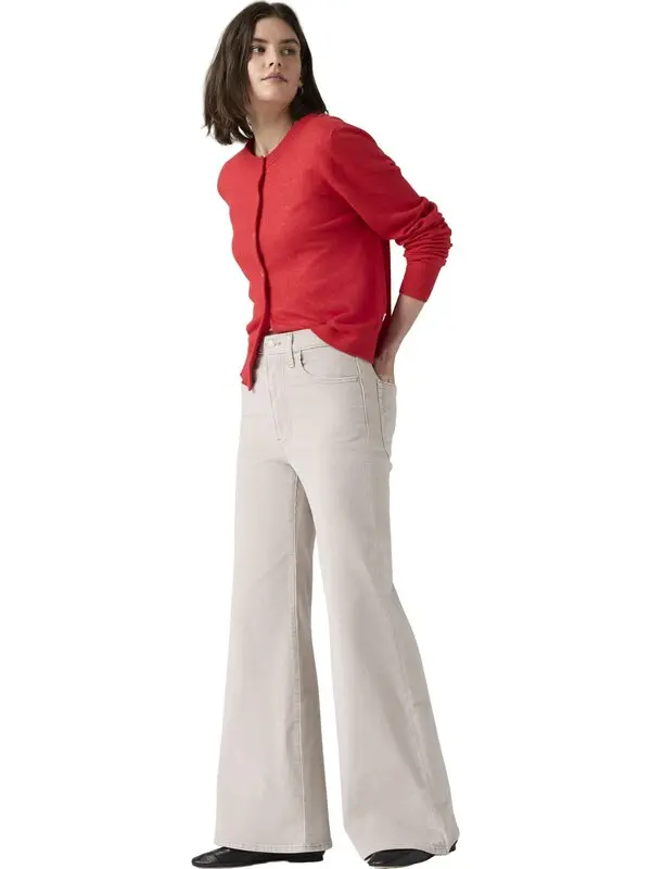 LEVI'S Ribcage Bell Corduroy Jeans - Chateau Gray