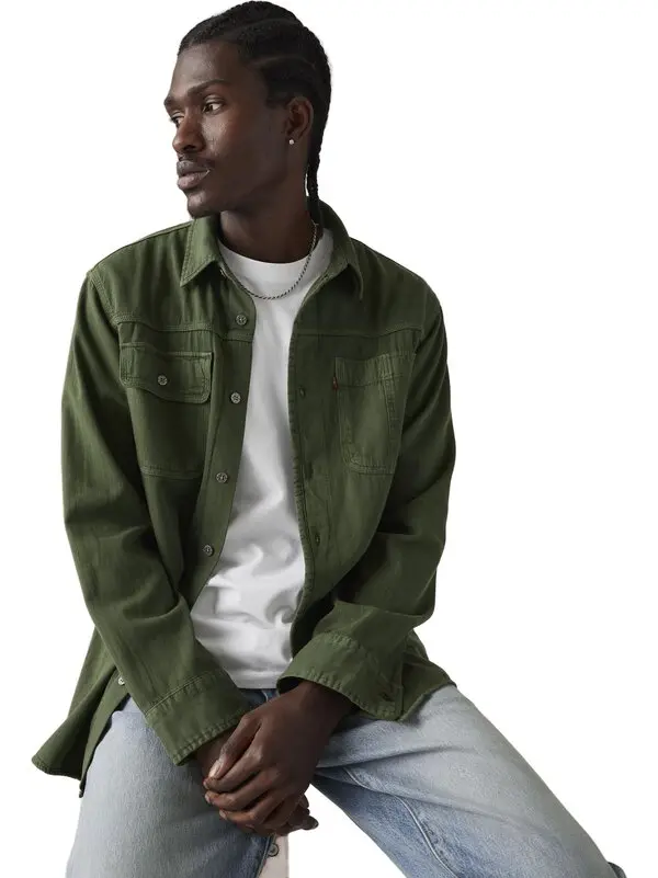 LEVI'S Auburn Long-sleeve Worker Shirt - Erick Kombu Green