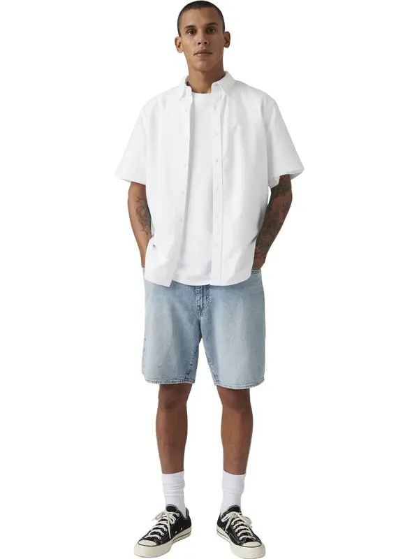 LEVI'S 468 Stay Loose 9" Linen+ Denim Shorts - Rewrite Hope