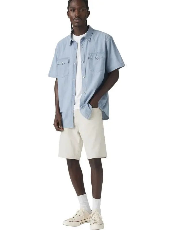 LEVI'S 468 Stay Loose 9" Linen+ Denim Shorts - Ecru Journal