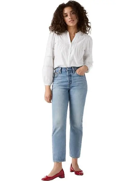 LEVI'S 501 Original Fit Cropped Lightweight Jeans - Fun Flare