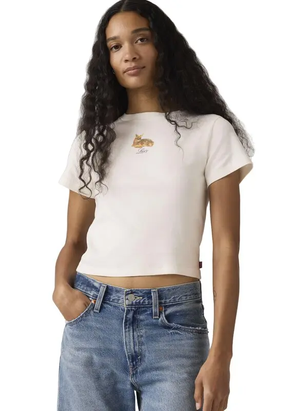 LEVI'S Graphic Essential Sporty Tee T-shirt - Bambi Egret