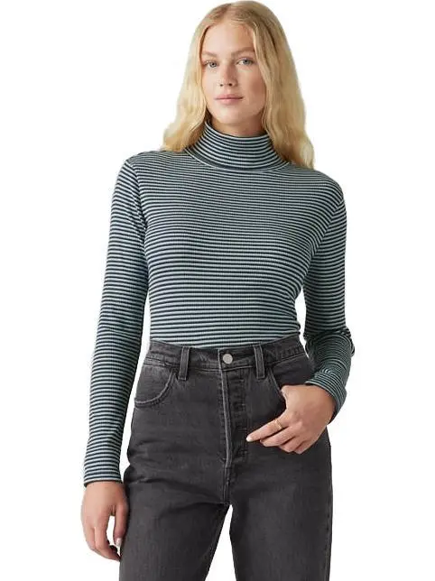 LEVI'S Dreamy Turtleneck Top - Glacier Stripe Spellbound