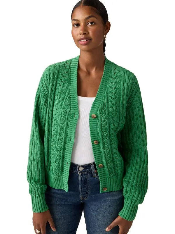 LEVI'S Buttoned Cardigan - Pine Green