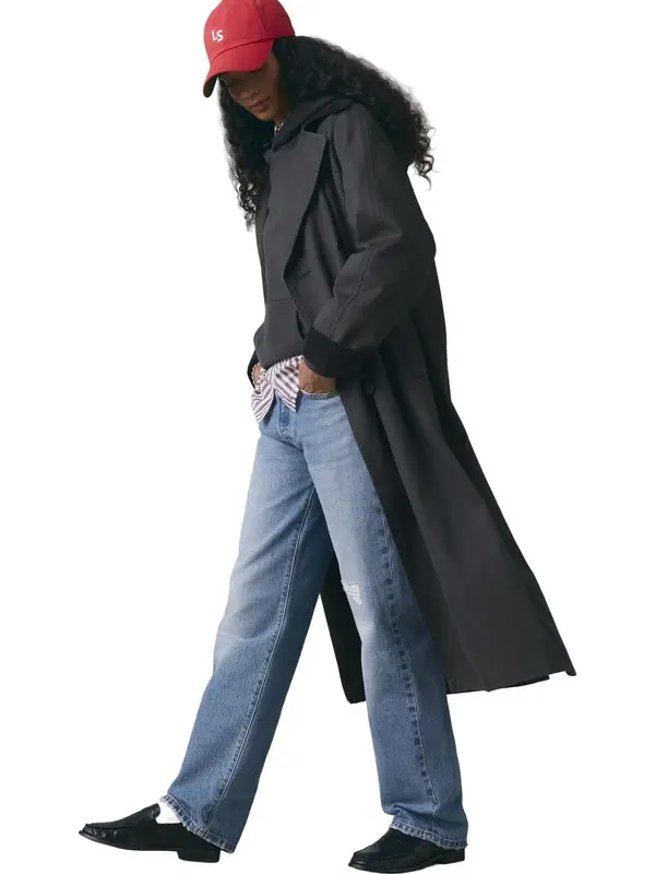 LEVI'S Bree Barn Trench Coat - Black Plume