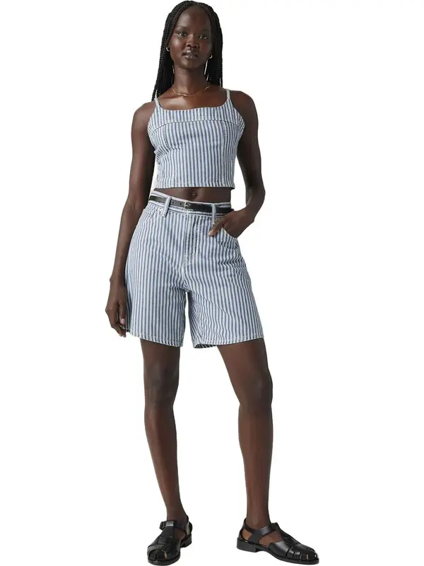 LEVI'S High-rise Baggy Shorts - Mischa Stripe Short