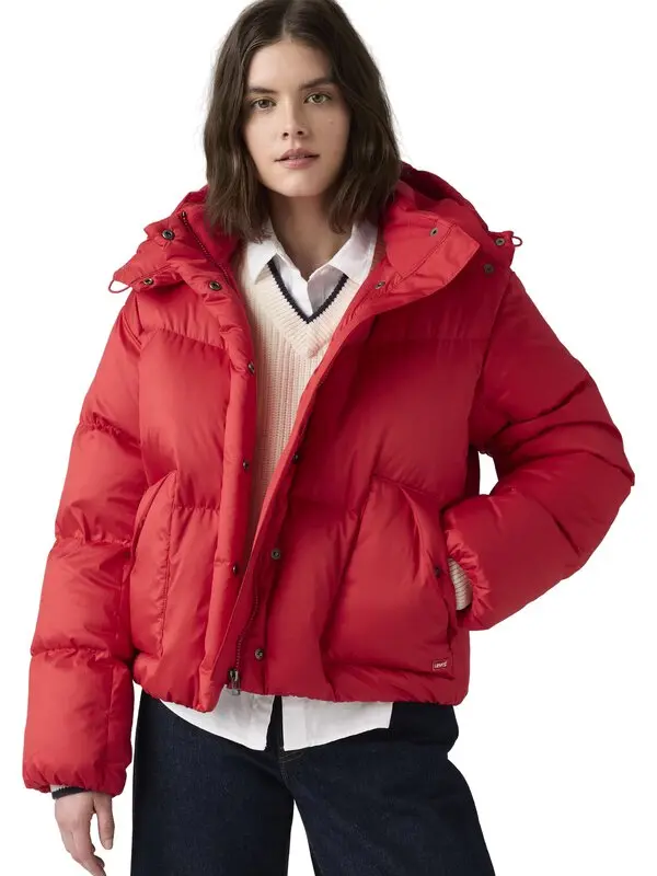 LEVI'S Western Bubble Puffer Jacket - True Red