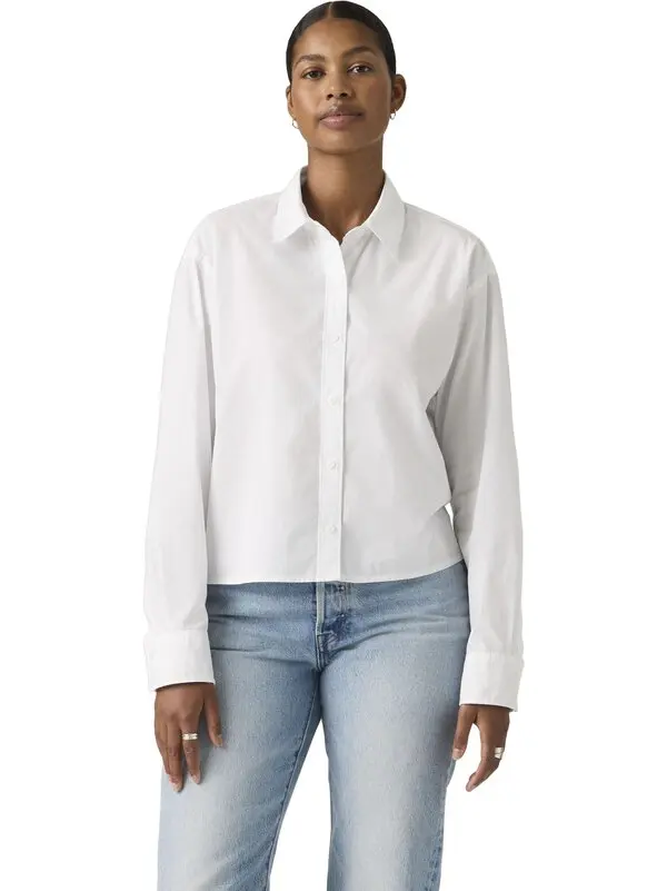 LEVI'S Harlie Cropped Shirt - Bright White