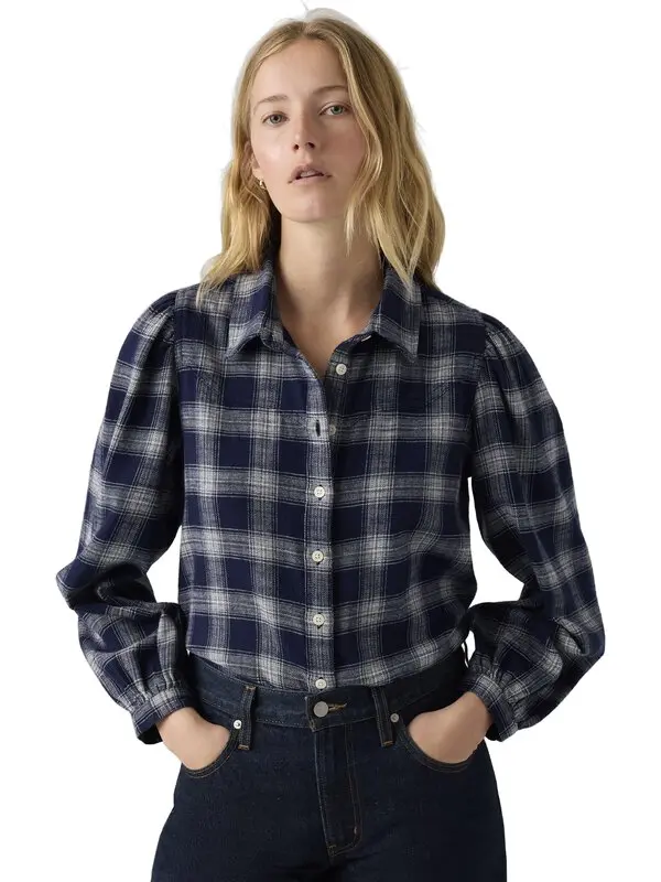 LEVI'S Journey Western Shirt - Plaid Navy