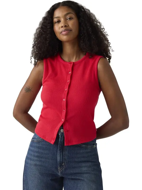 LEVI'S Rory Button-up Top - True Red