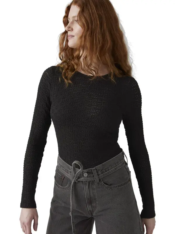 LEVI'S Anika Crewneck Top - Anthracite Night