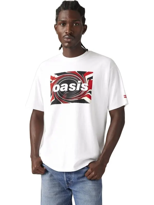 LEVI'S Oasis Band T-shirt - Oasis Union Jack White