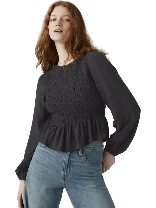 LEVI'S Smocked Blouse - Anthracite Night