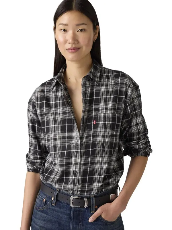 LEVI'S Western Harlie Flannel - Anthracite Night