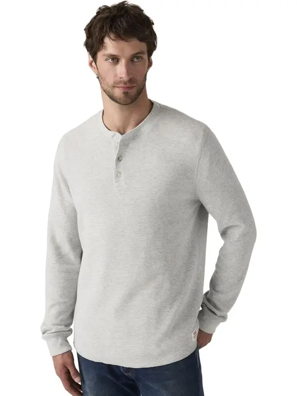 LEVI'S Long-sleeve Henley - Light Heather Grey