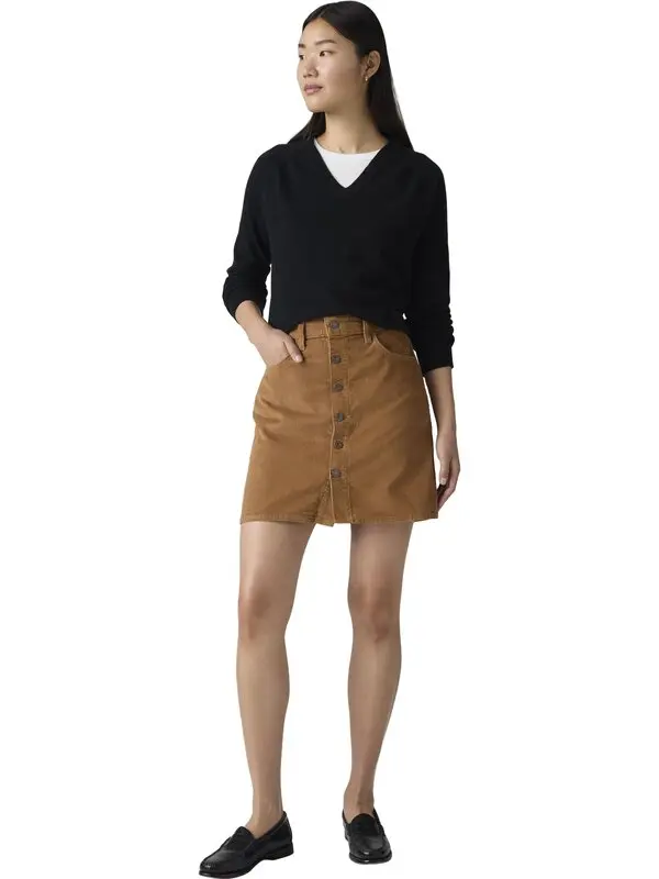 LEVI'S A-line Button Front Skirt - Sweet Honey